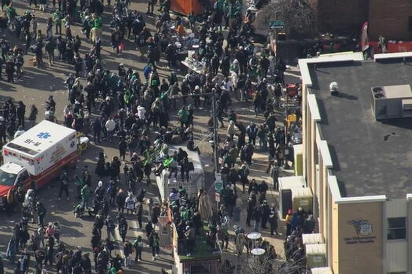 Violence breaks out at Eagles parade with multiple people brawling and ...