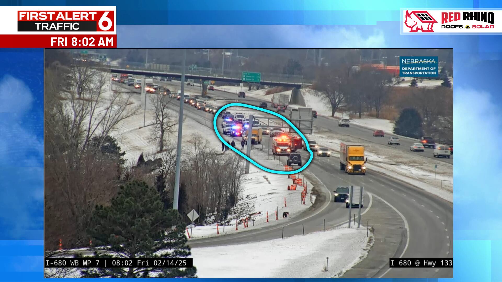 Crash injures one, closes part of I-680 in Omaha for nearly two hours