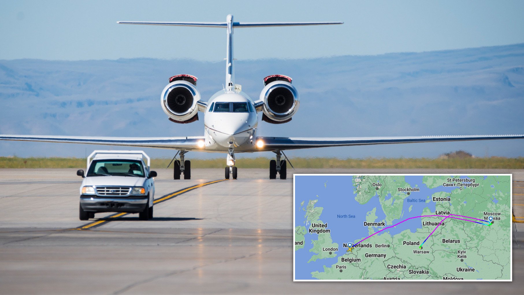 Flight tracker catches US Air Force plane spending one hour in Moscow