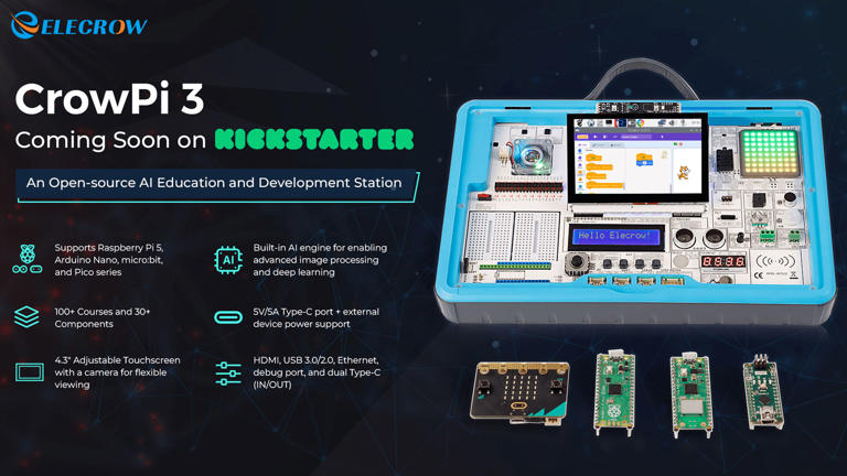 Elecrow's Raspberry Pi powered CrowPi 3 educational kit offers plenty ...
