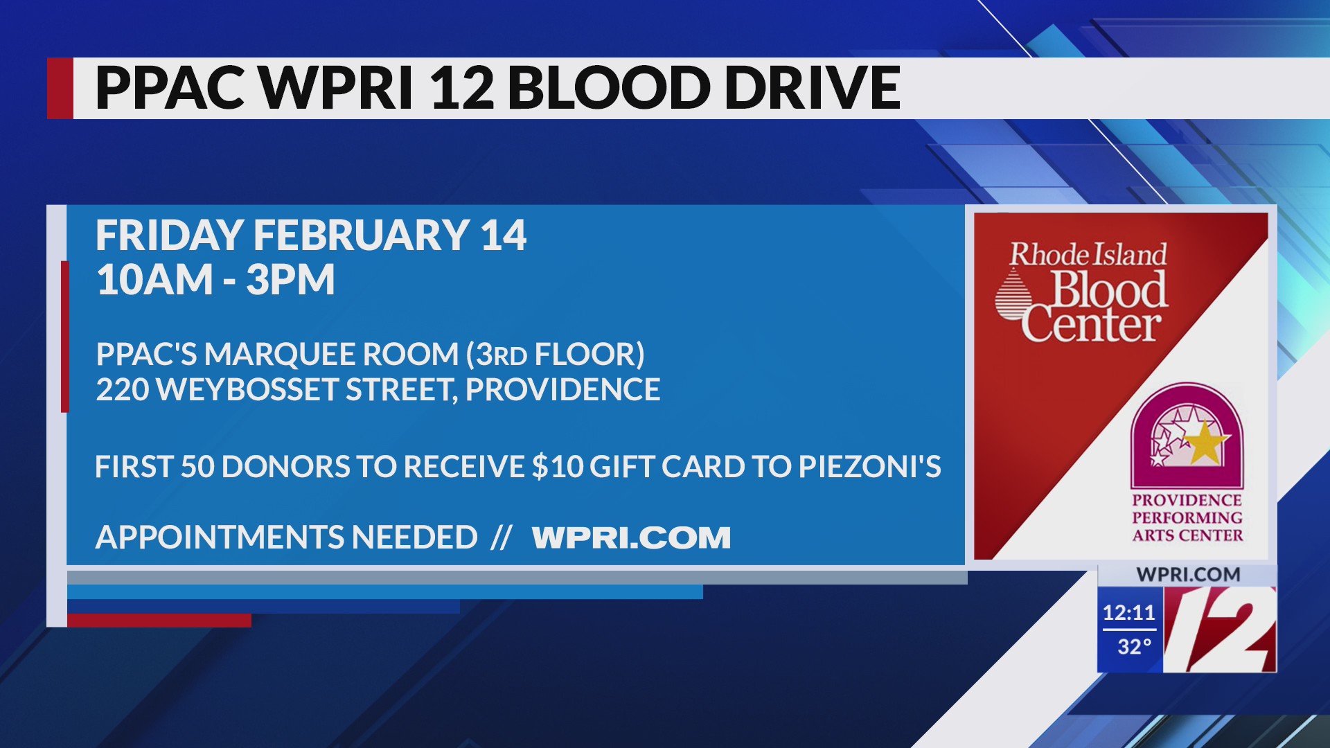 WPRI, Rhode Island Blood Center team up for Valentine's Day blood drive ...