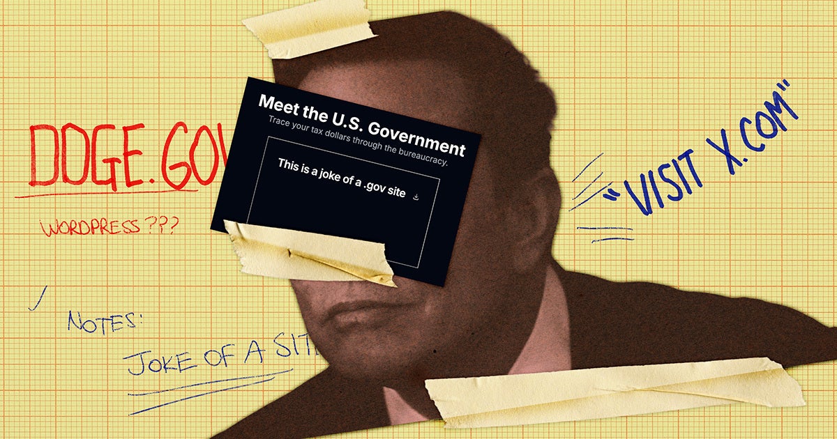 Elon Musk's DOGE.gov Was Made So Sloppily That Anyone Can Vandalize It