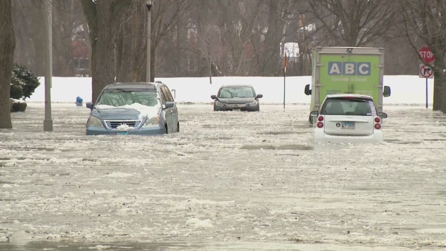 PHOTOS: Water main break coating Skokie in ice, water