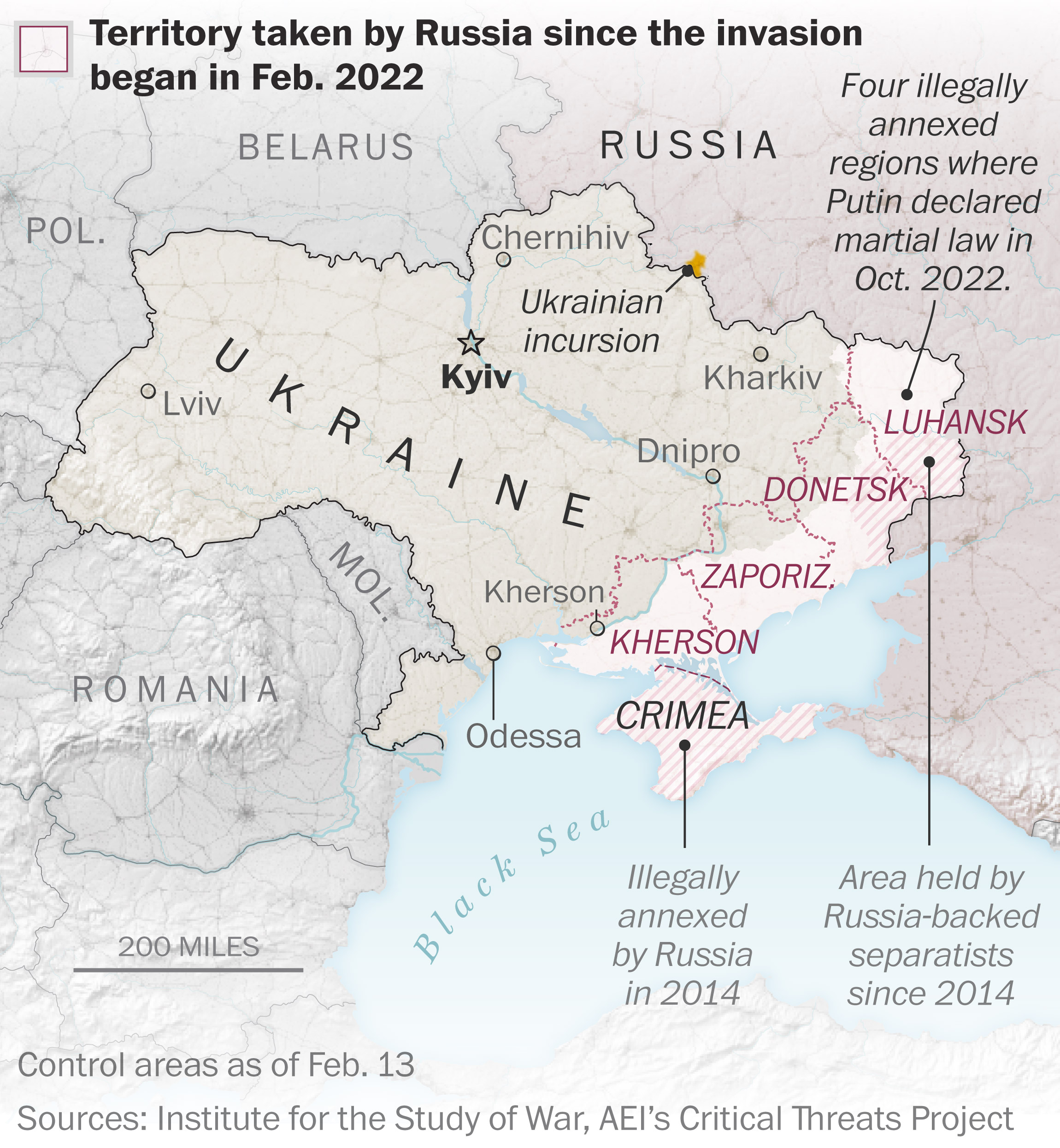 Mapped: Russia’s and Ukraine’s competing visions for peace