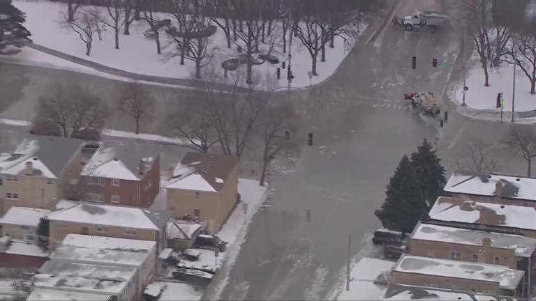 PHOTOS: Water main break coating Skokie in ice, water