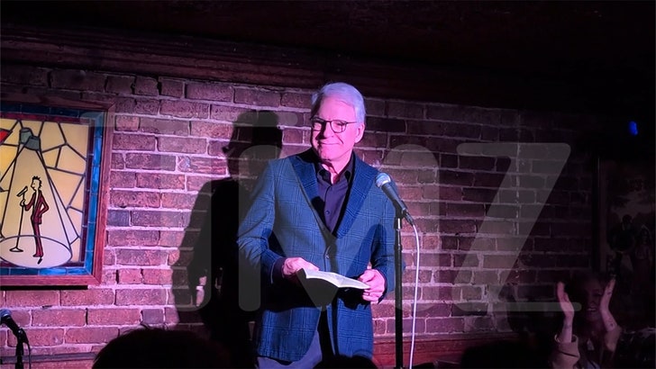 Steve Martin Rehearses 'SNL50' Jokes at Comedy Cellar with Comedian Legends