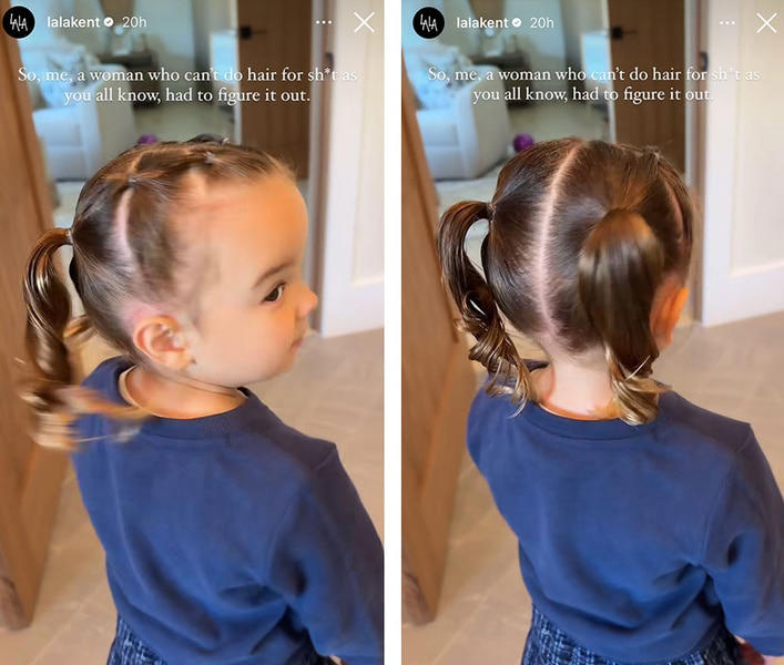 Lala Kent Gives an Update on Ocean's Hair After Cutting Her Bangs ...