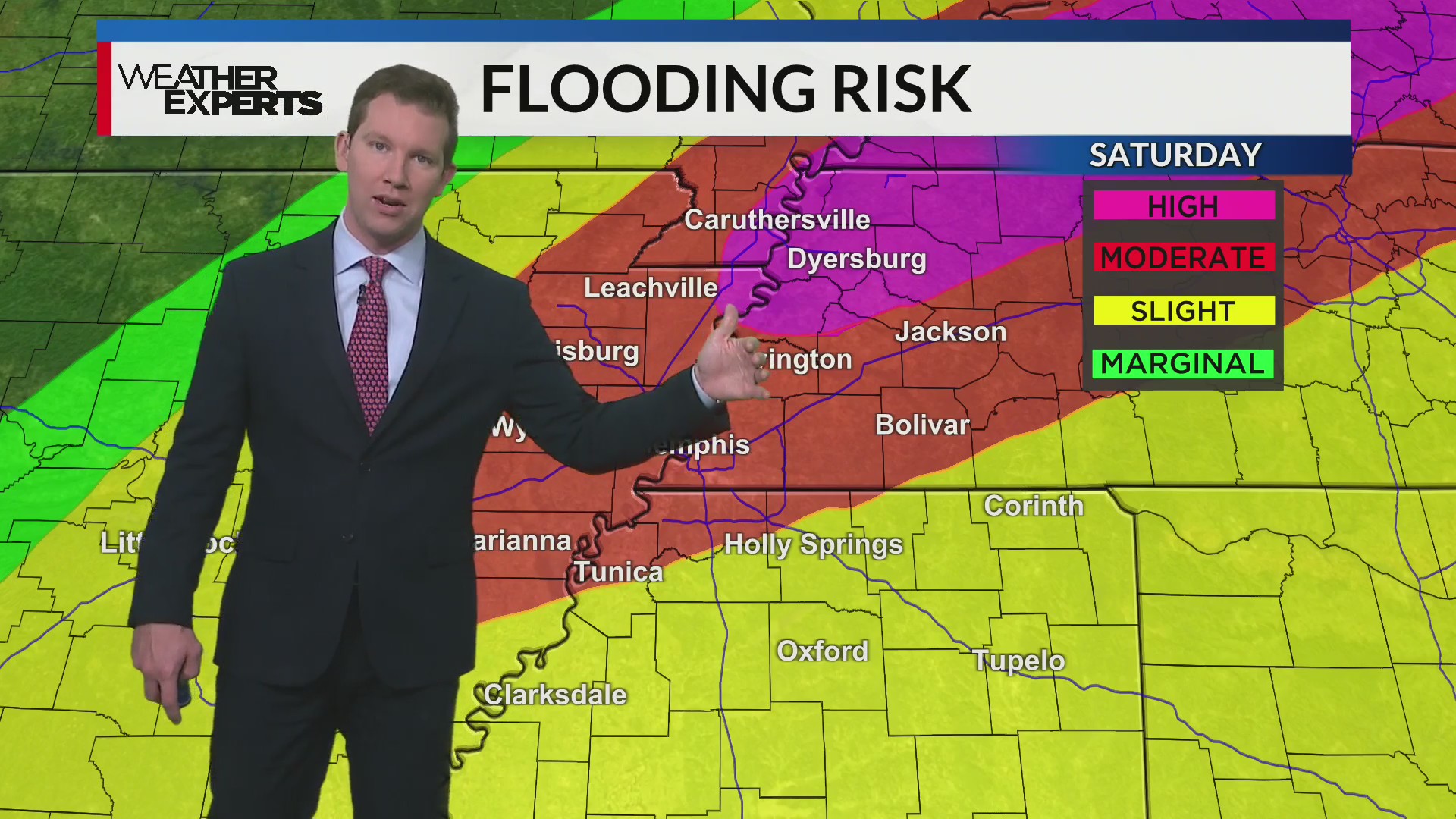 Severe storms and flooding Saturday, wintery weather next week