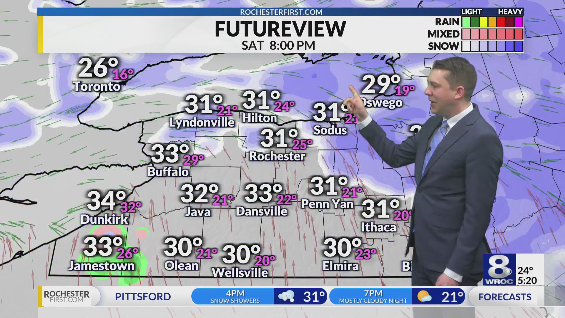 Rochester's Friday evening weather forecast