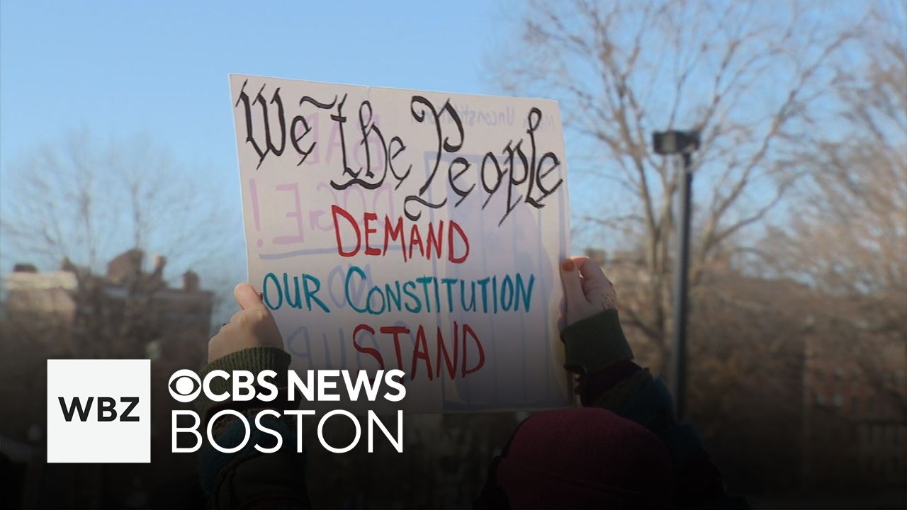 Boston rally calls for end to "coup" led by President Trump and Elon Musk