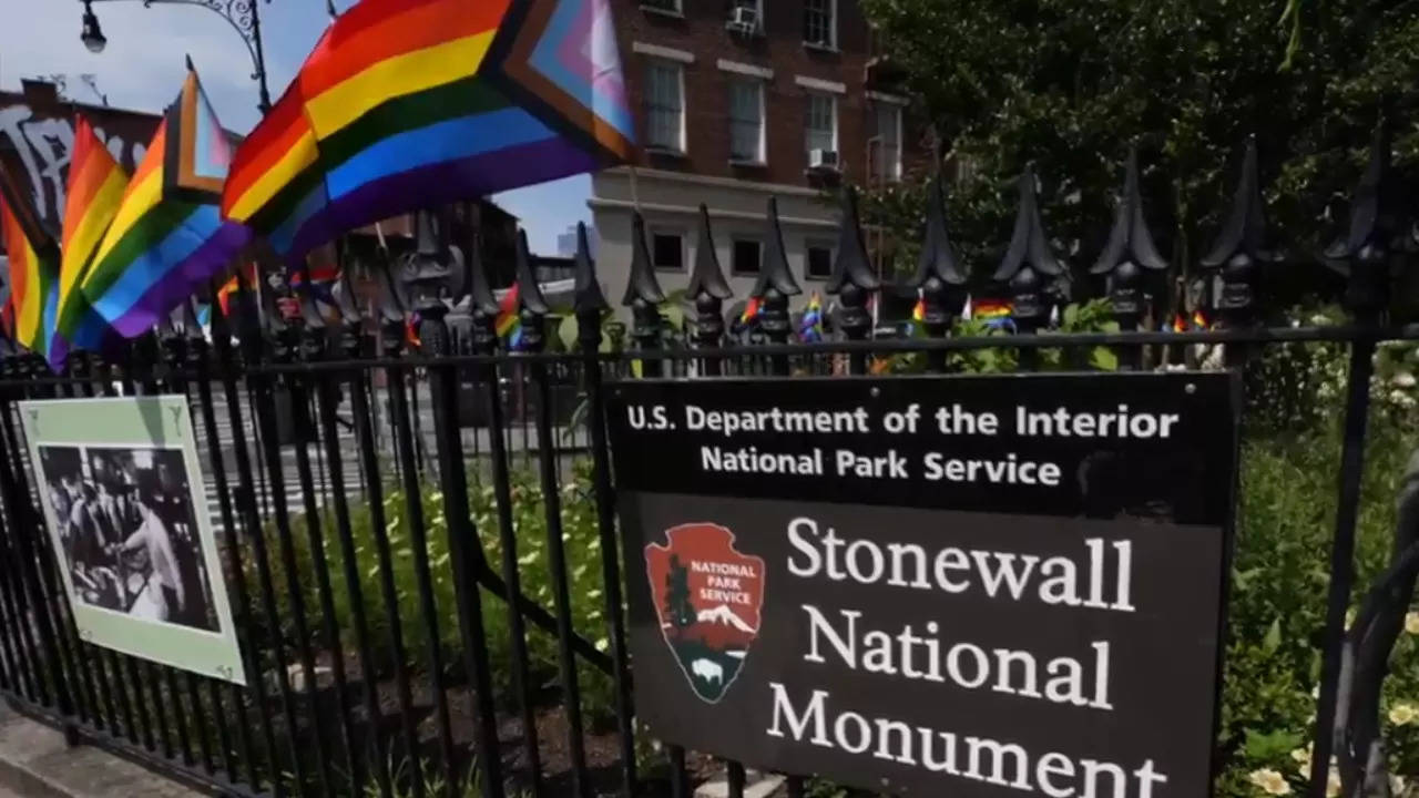Protests at New York's Stonewall National Monument after 'LGBTQ ...