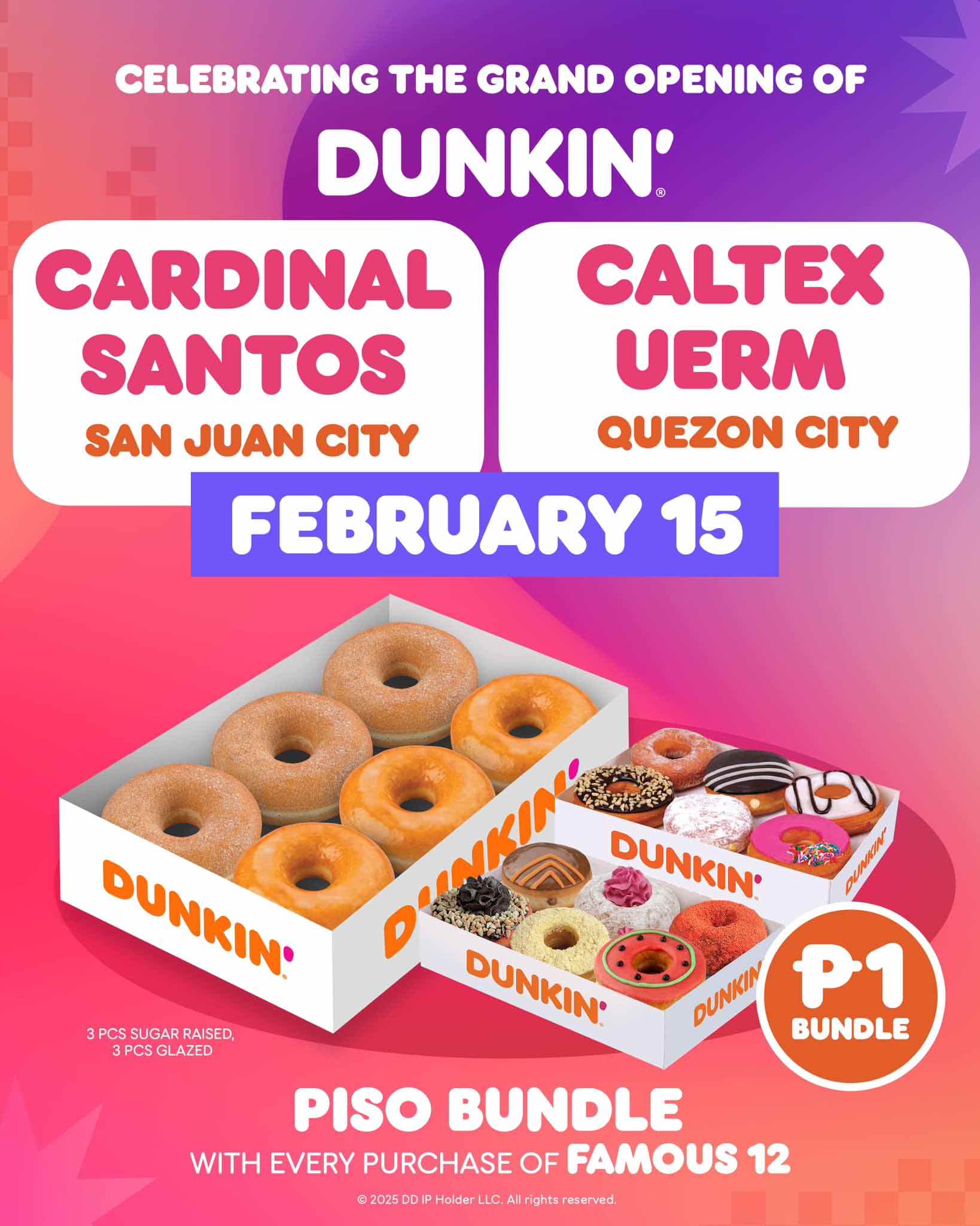 Here's where and how you can get a box of Dunkin' for P1 on Feb. 15
