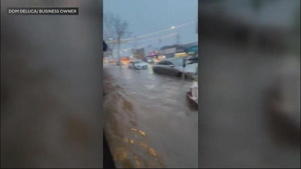 Parts of Melrose Shopping District flooded during latest storm