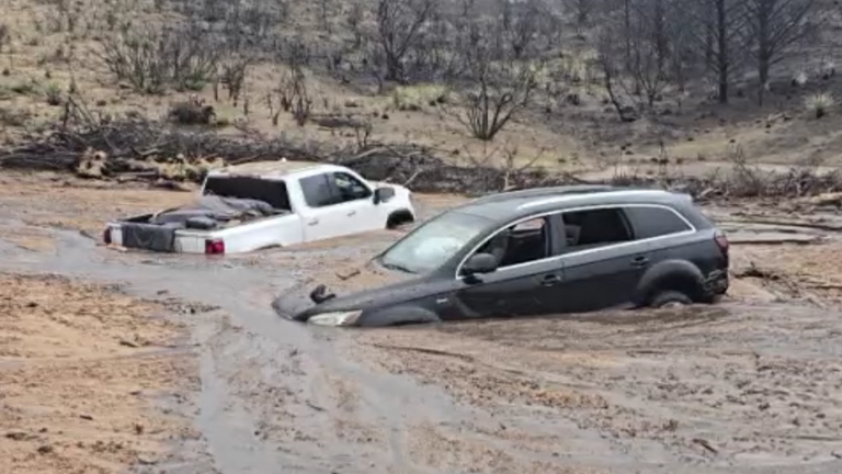 Mud and debris flow closes San Bernardino County Highway 330