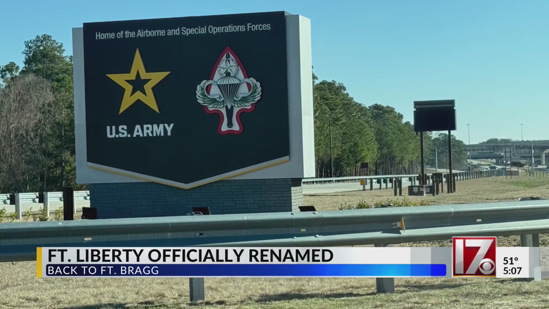 Liberty out, Bragg back at historic NC military base