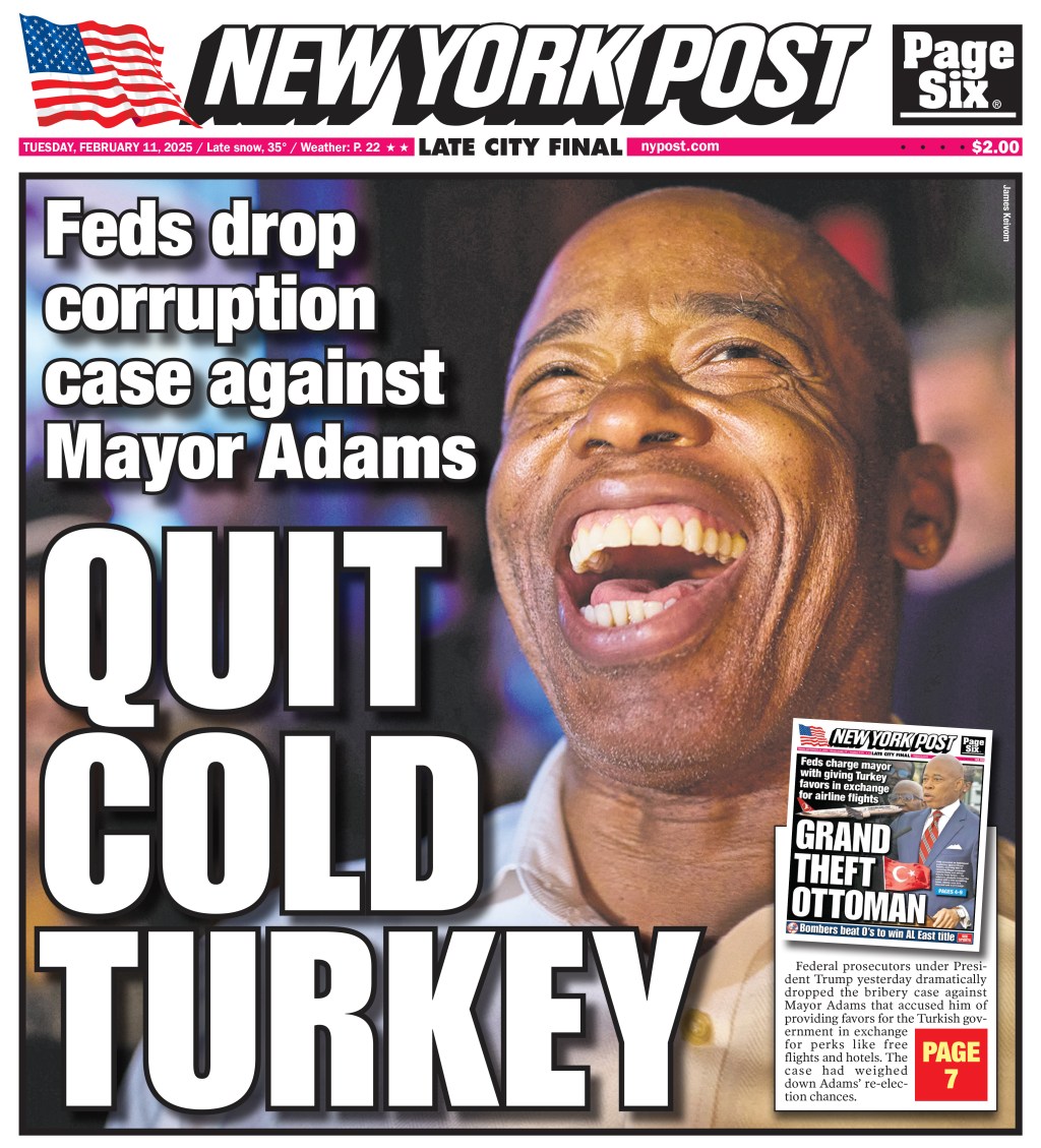 Feds formally move to toss Adams corruption charges after wave of ...