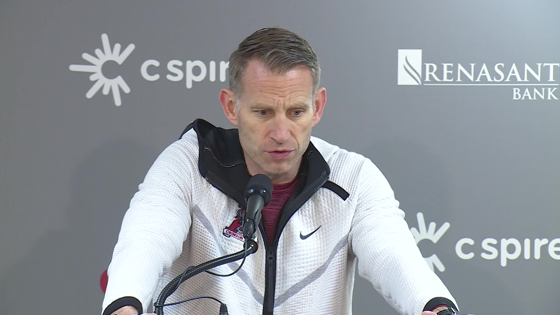 Nate Oats speaks to the media ahead of Auburn game