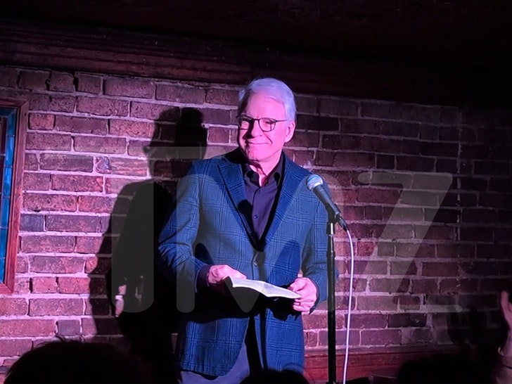 Steve Martin Rehearses 'SNL50' Jokes at Comedy Cellar with Comedian Legends