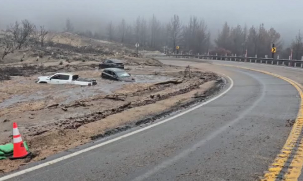 Mud and debris flow closes San Bernardino County Highway 330