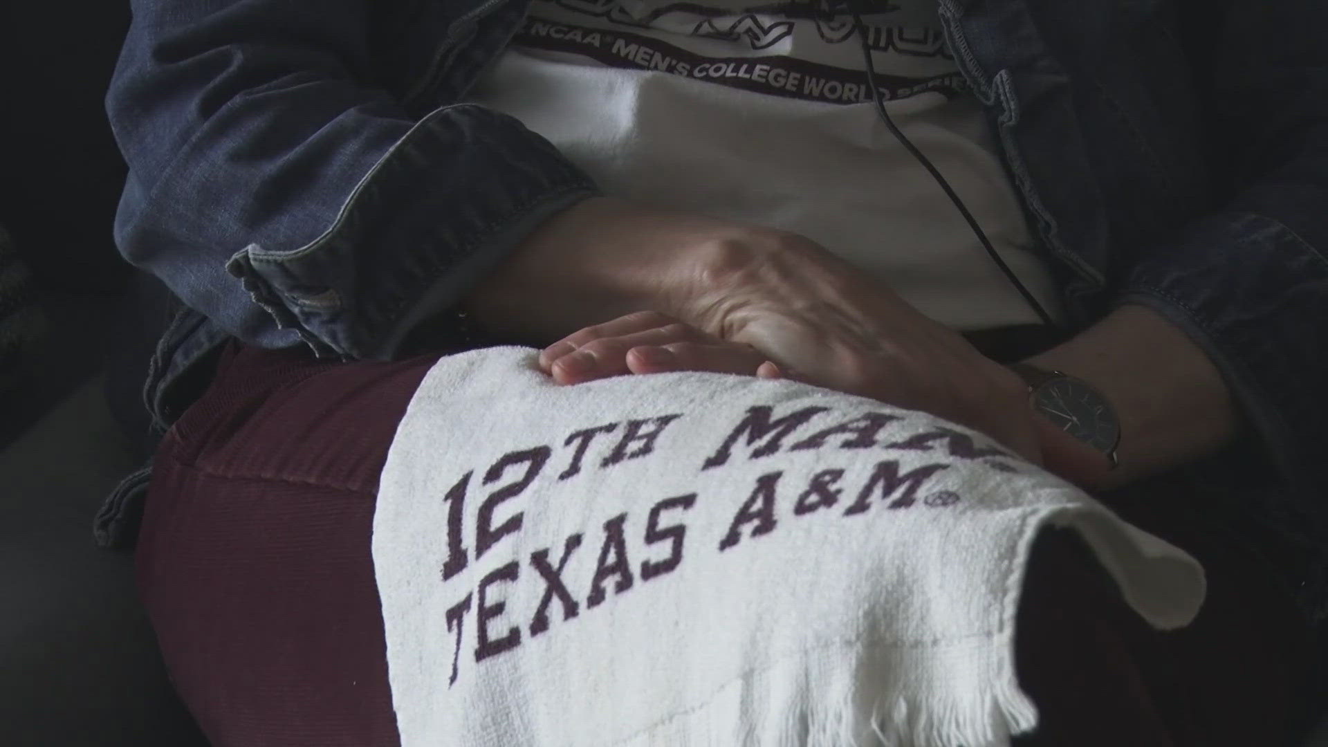 Aggie fans embrace the 12th man spirit after a rally towel connected ...