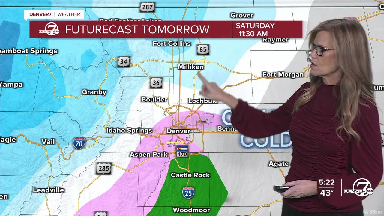 Cold and snowy this weekend, and again next week for Denver
