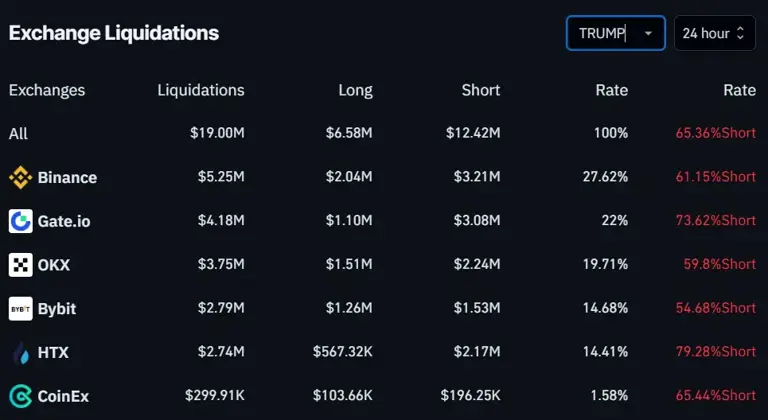 OFFICIAL TRUMP spikes 25%, leads meme coin gains