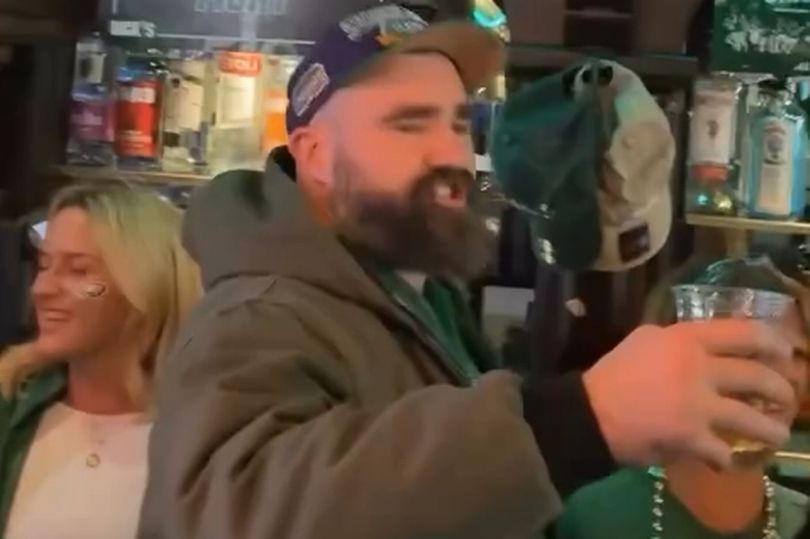 Jason Kelce shows where his loyalty lies with beer in hand despite ...