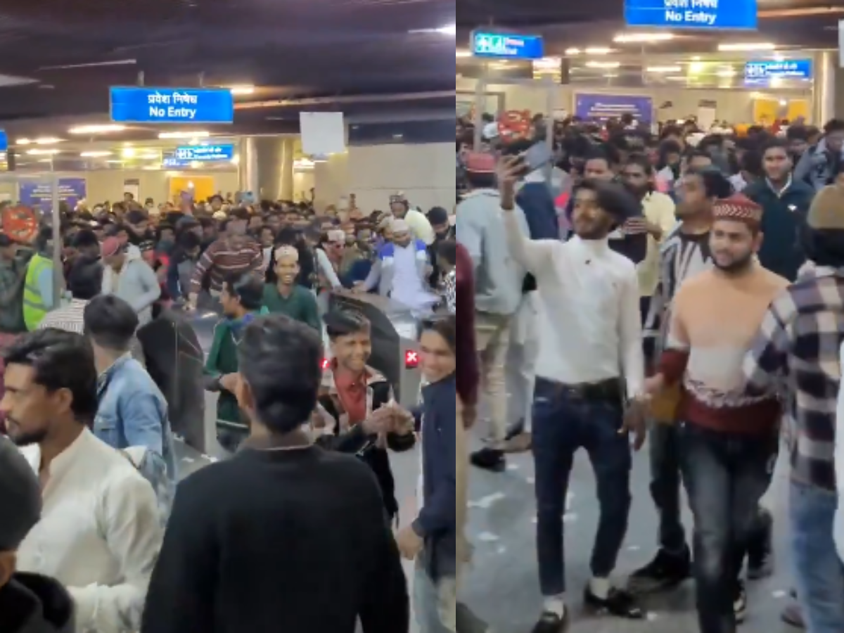 Viral video shows commuters jumping over exit Gates at Jama Masjid ...