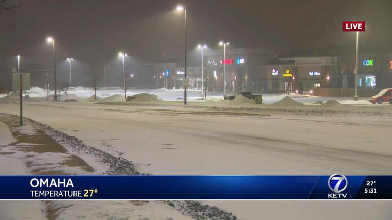 Snowfall totals, road conditions for Nebraska from Saturday's winter storm