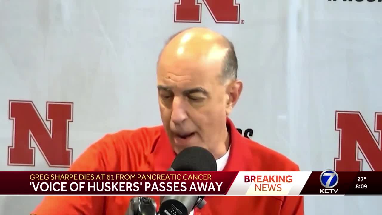 Greg Sharpe, 'Voice of the Huskers', dies at 61