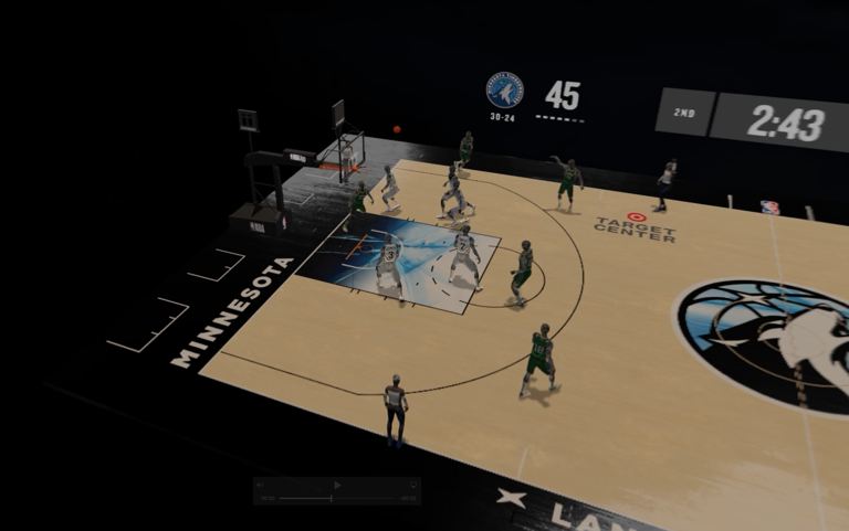 The Vision Pro NBA app turns some games into a miniature 3D diorama