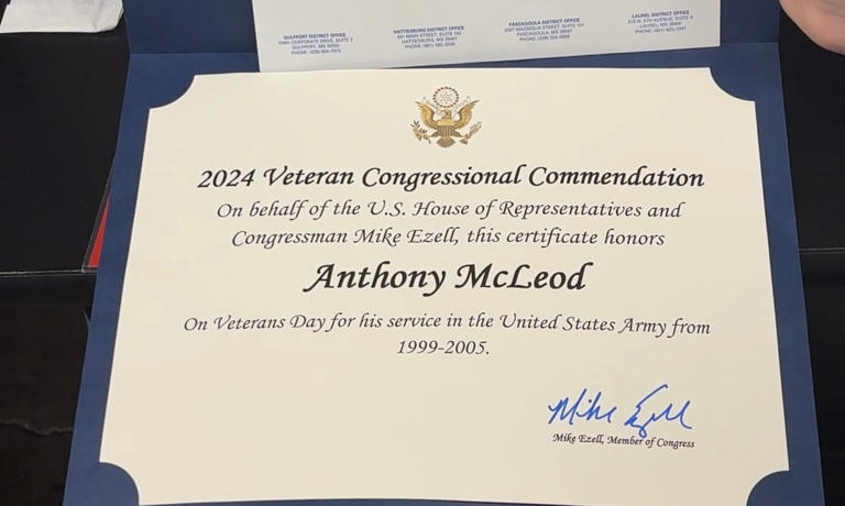 Local Iraq War veteran receives Congressional Commendation in ...