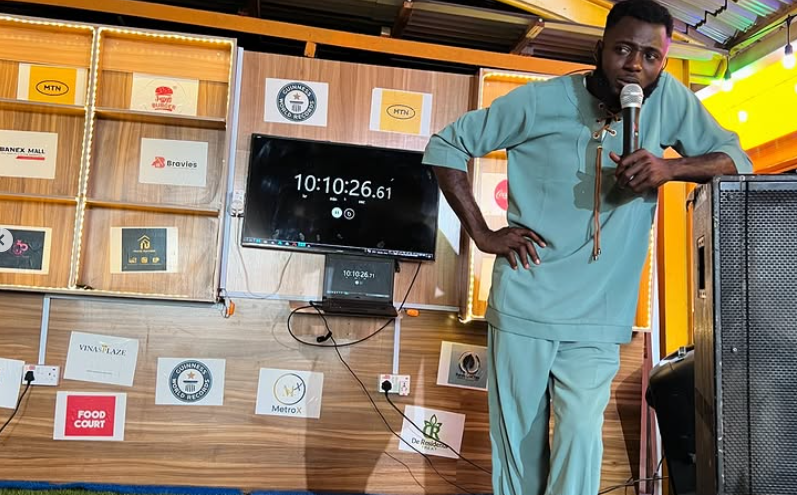 [PICTORIAL] GWR: Nigerian Comedian, Dr. Laff, hits 15 hours in 50-hour stand-up comedy marathon
