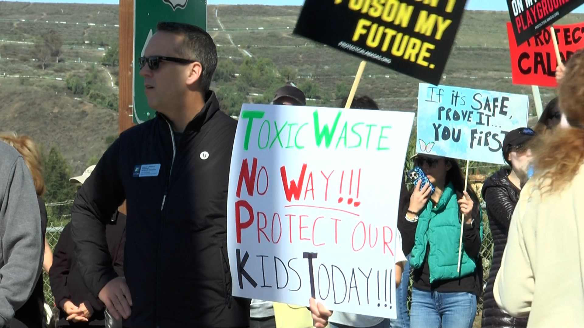 Residents protest toxic debris being dumped at Calabasas Landfill