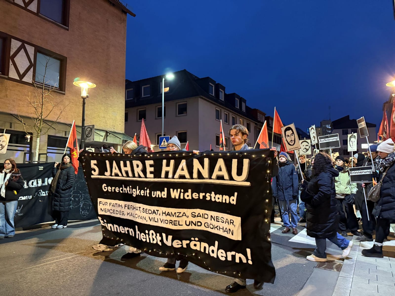 Demonstrators mark attack in German city of Hanau five years on