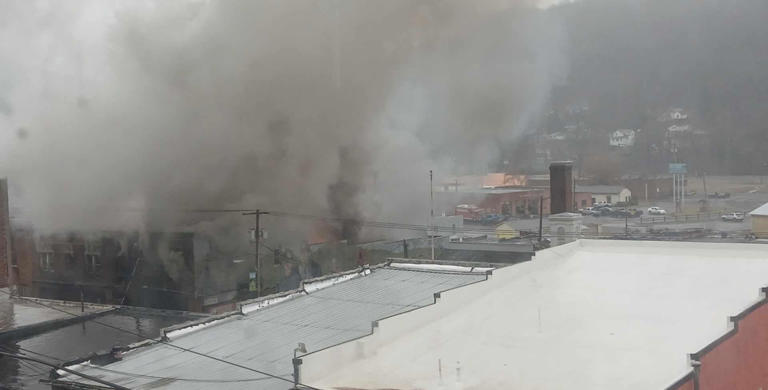 Commercial building catches fire in Nicholas County