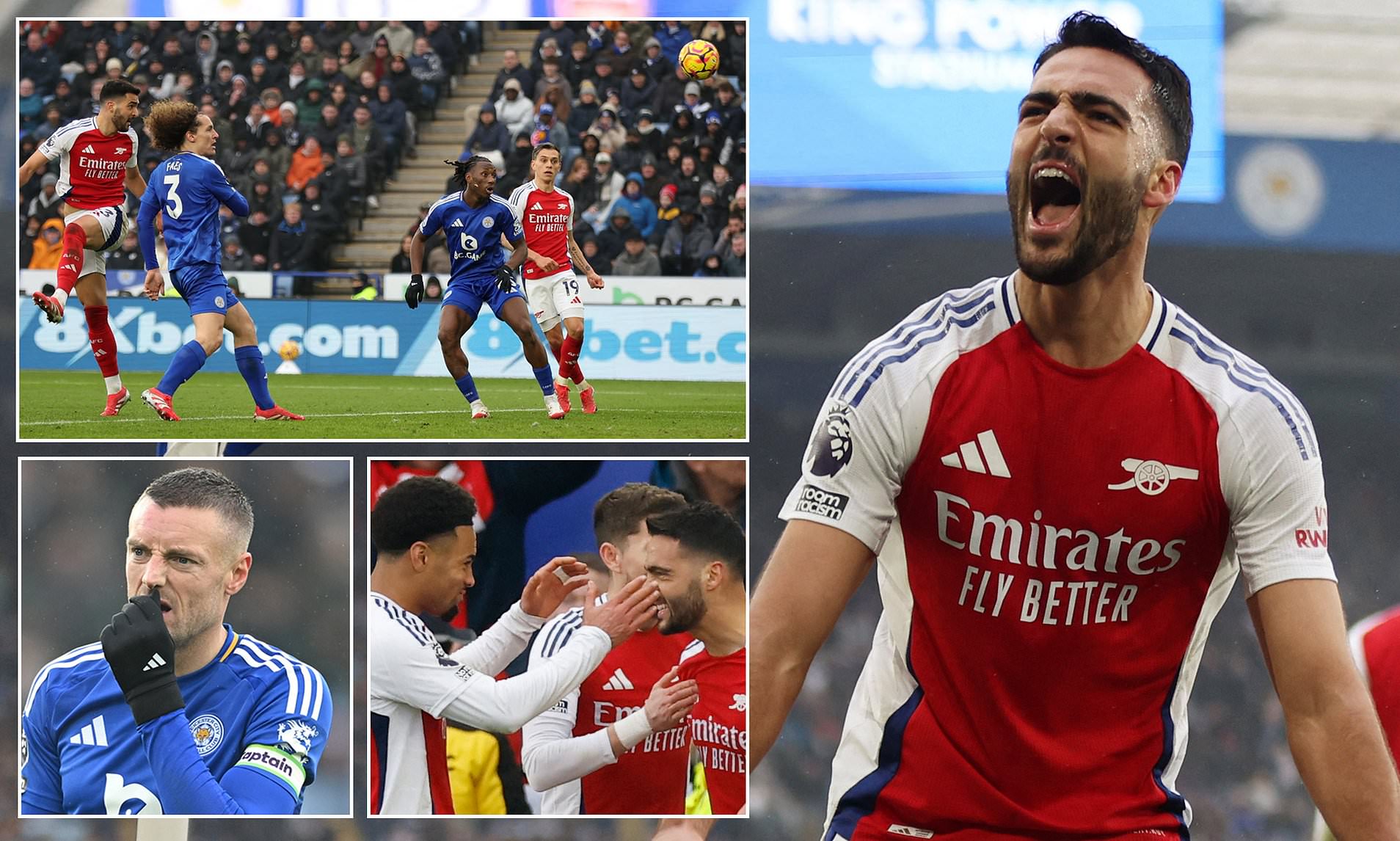 Leicester 0-2 Arsenal: Mikel Merino's late double secures all three ...