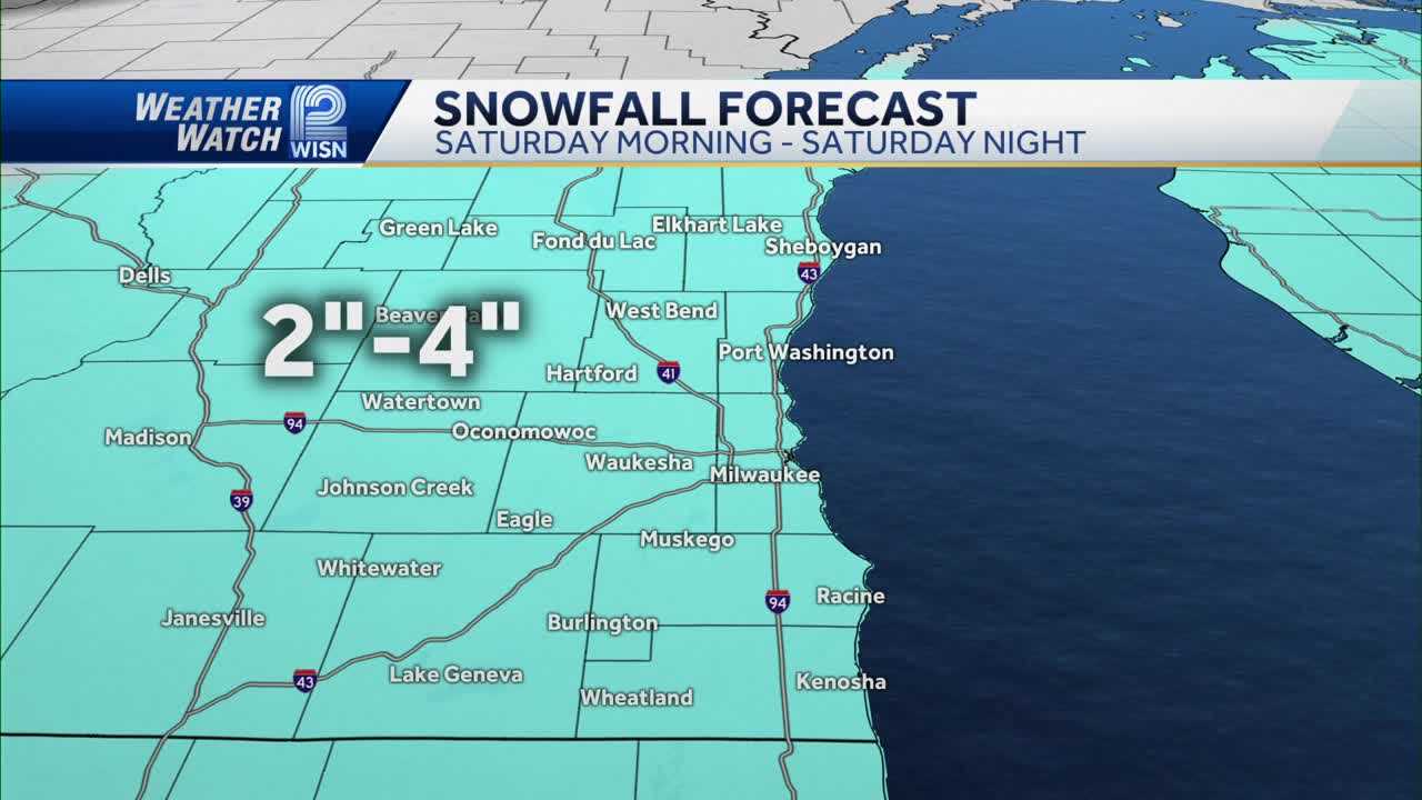 Southeast Wisconsin snowfall: Another 2-4 inches forecast for Saturday