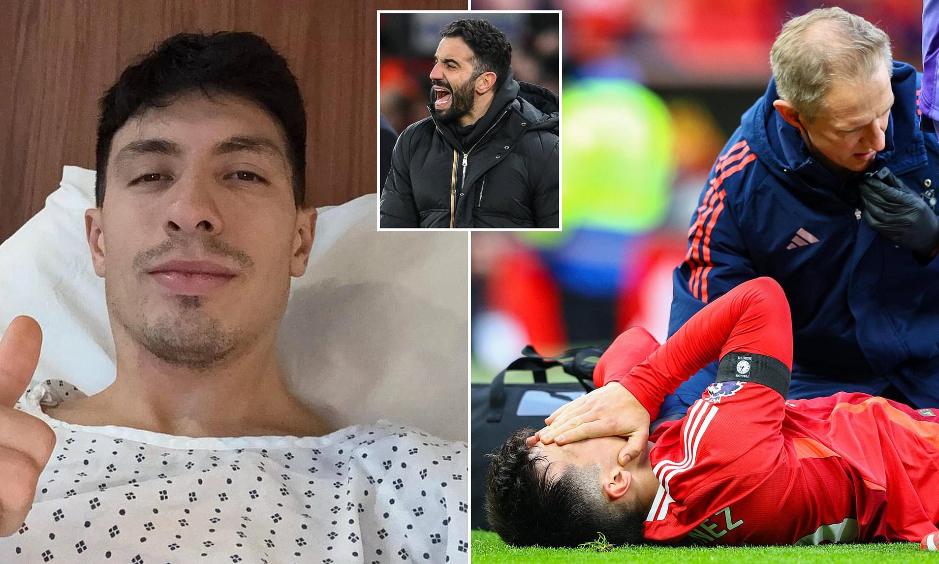 Lisandro Martinez shares surgery update from hospital bed as Man United ...