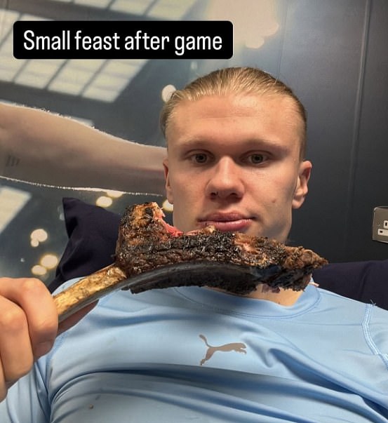Erling Haaland gives fans glimpse into insane 6,000-calorie diet as Man ...