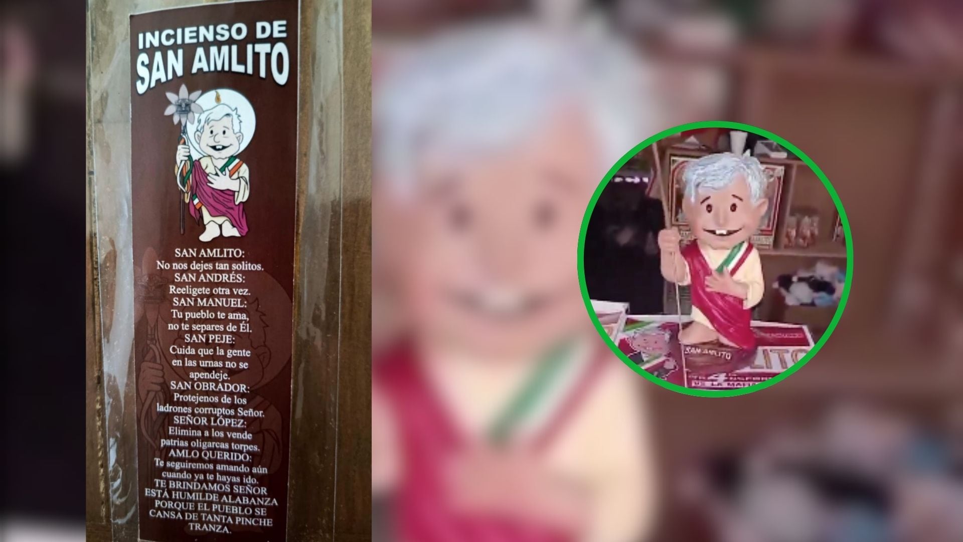Continúa la ‘AMLOmanía’ con el San Amlito: “San Andrés, reelígete otra vez”