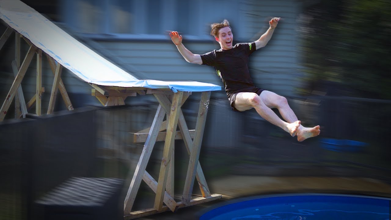 Building a Giant Waterslide Into My Pool: Epic DIY Fun