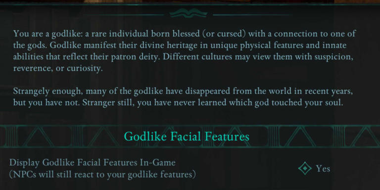 Should You Display Godlike Facial And Hair Features In-Game In Avowed?