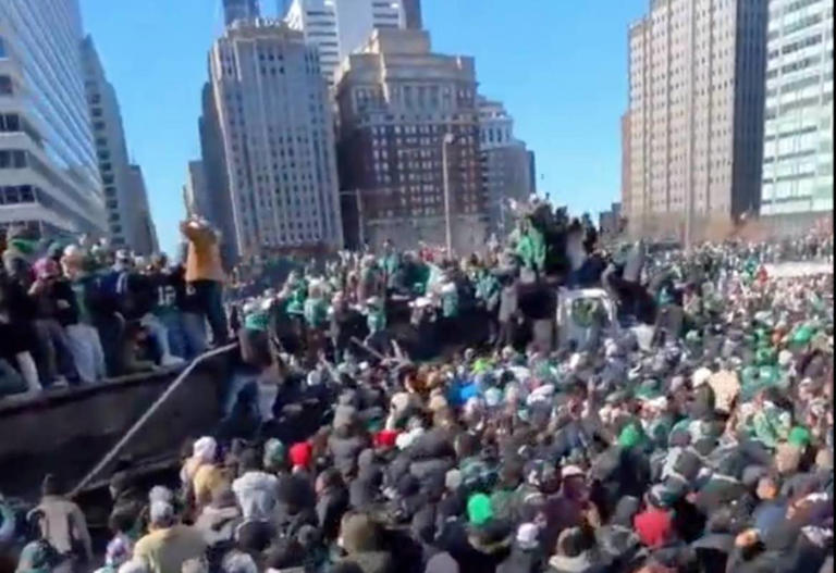 New Video of Philadelphia Eagles Super Bowl Parade Goes Viral