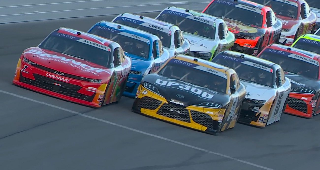 2024 Xfinity Series champ Justin Allgaier leads field to green at Daytona