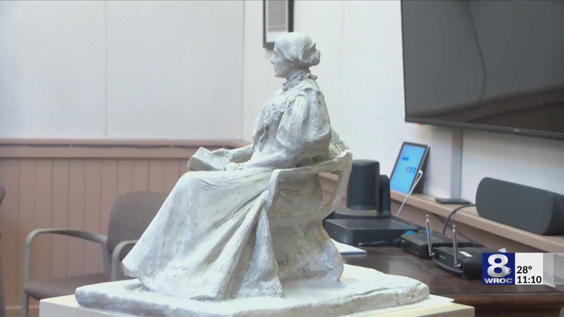 Preserved Susan B. Anthony statue returns to Susan B. Anthony Museum