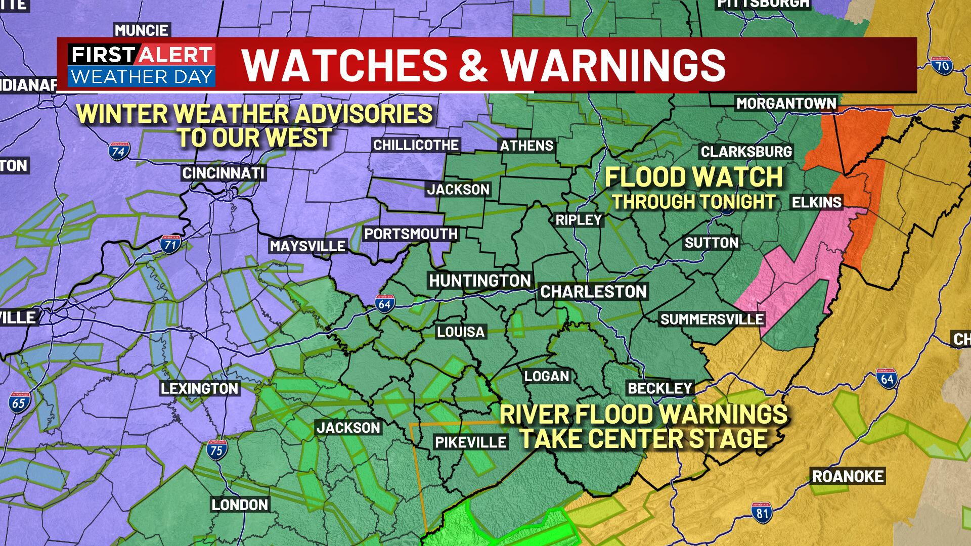 First Alert Weather Day | Flood crest projections