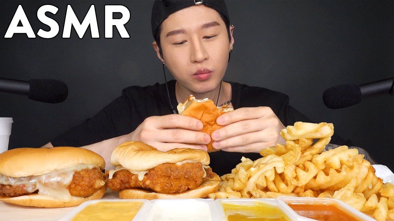 ASMR Chick-Fil-A Mukbang (No Talking) Eating Sounds
