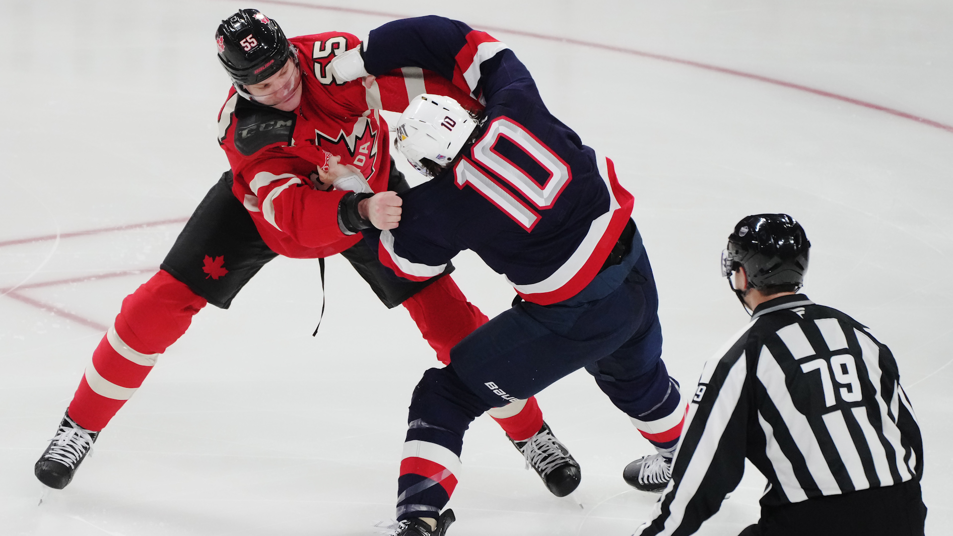 U.S. beats Canada in chaotic, fight-filled affair at 4 Nations Face-Off