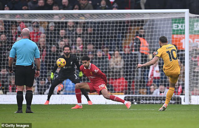 Liverpool 2-1 Wolves: Reds survive late scare to claim seven-point lead ...